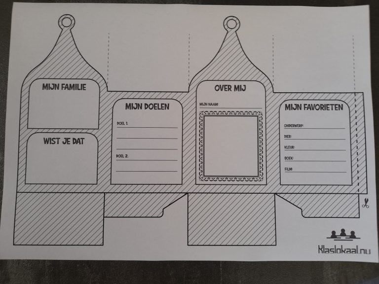 GRATIS: Knutselwerkje "Over mij" - Klaslokaal